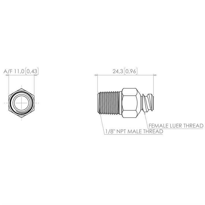 ISO 80369-7 Compatible - 316 Stainless Steel Valved Luer, Silicone Seal ...
