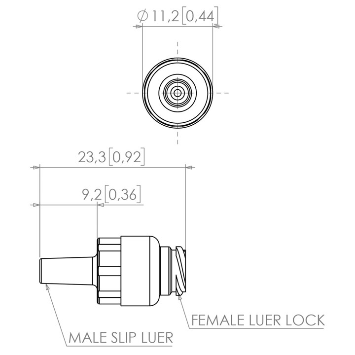 Bondable Swabable Needle Free Luer Activated Valve, 4.0 mm, Clear ...